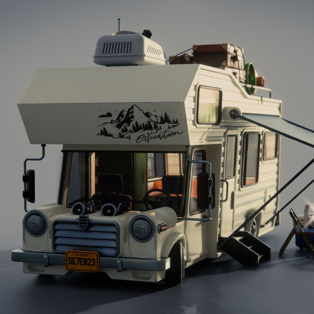 ArtStation - Stylised Camper Van