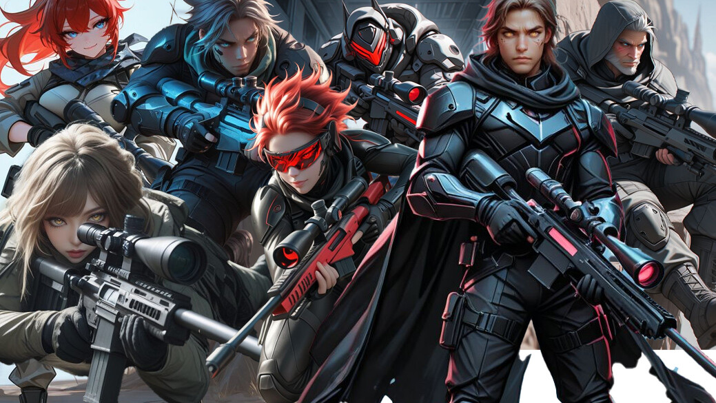 ArtStation - 525 Professional Sniper Tactical Pose Modern to Futuristic ...