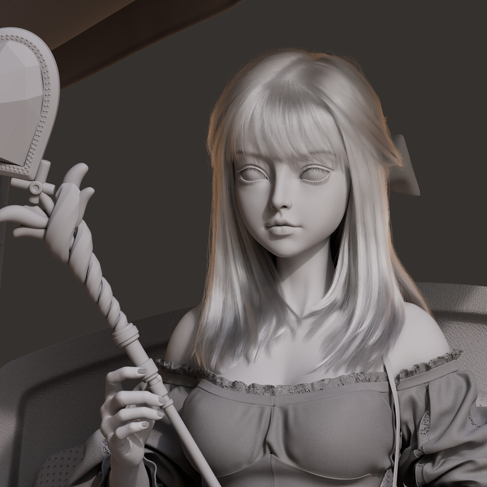 ArtStation - 个人原创角色：哥特小姐（Personal Original Character: Miss Gothic）01