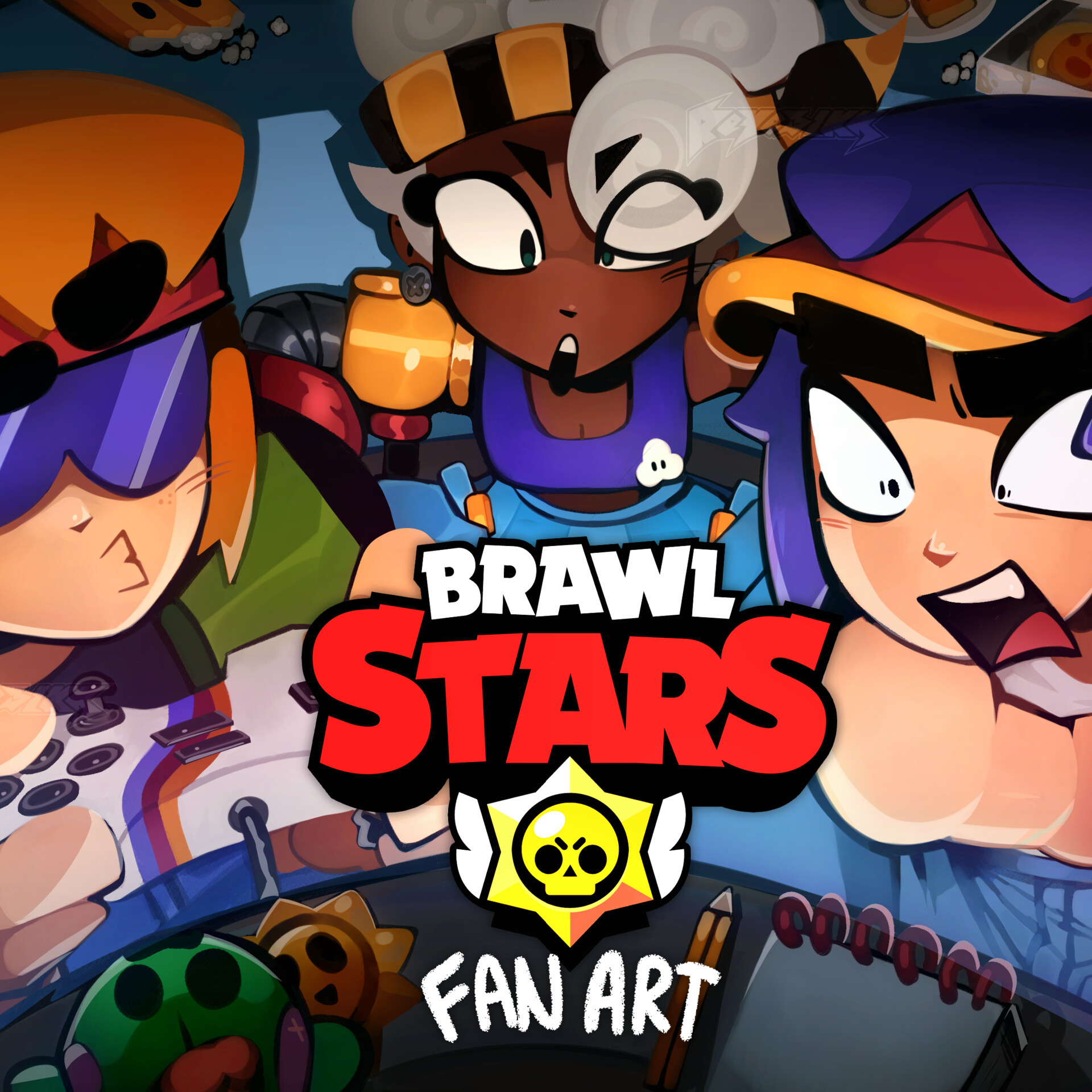 ArtStation - Brawl Stars Loading Screen Fan Art