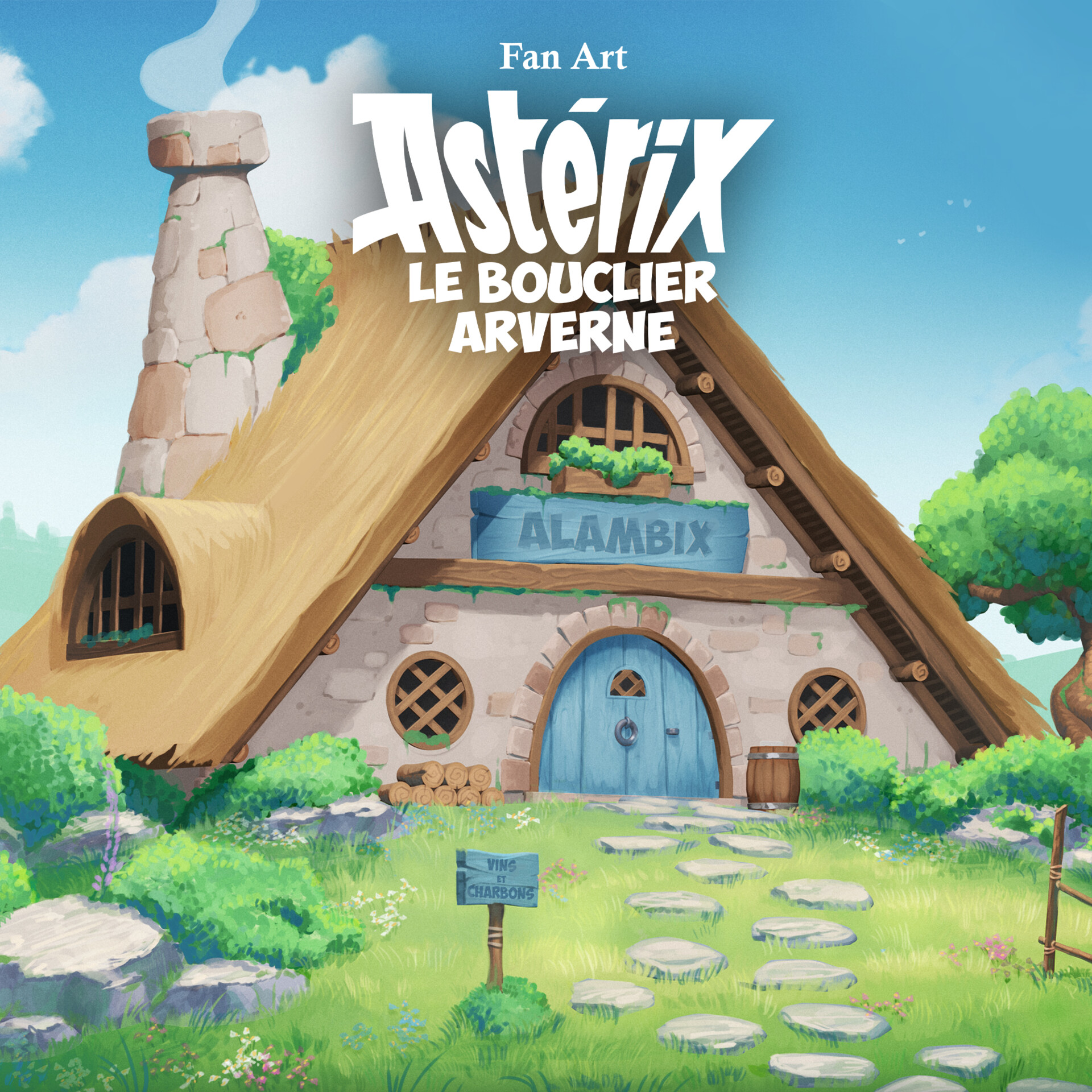 ArtStation - Asterix (fan art) - Concept Art Alambix's house