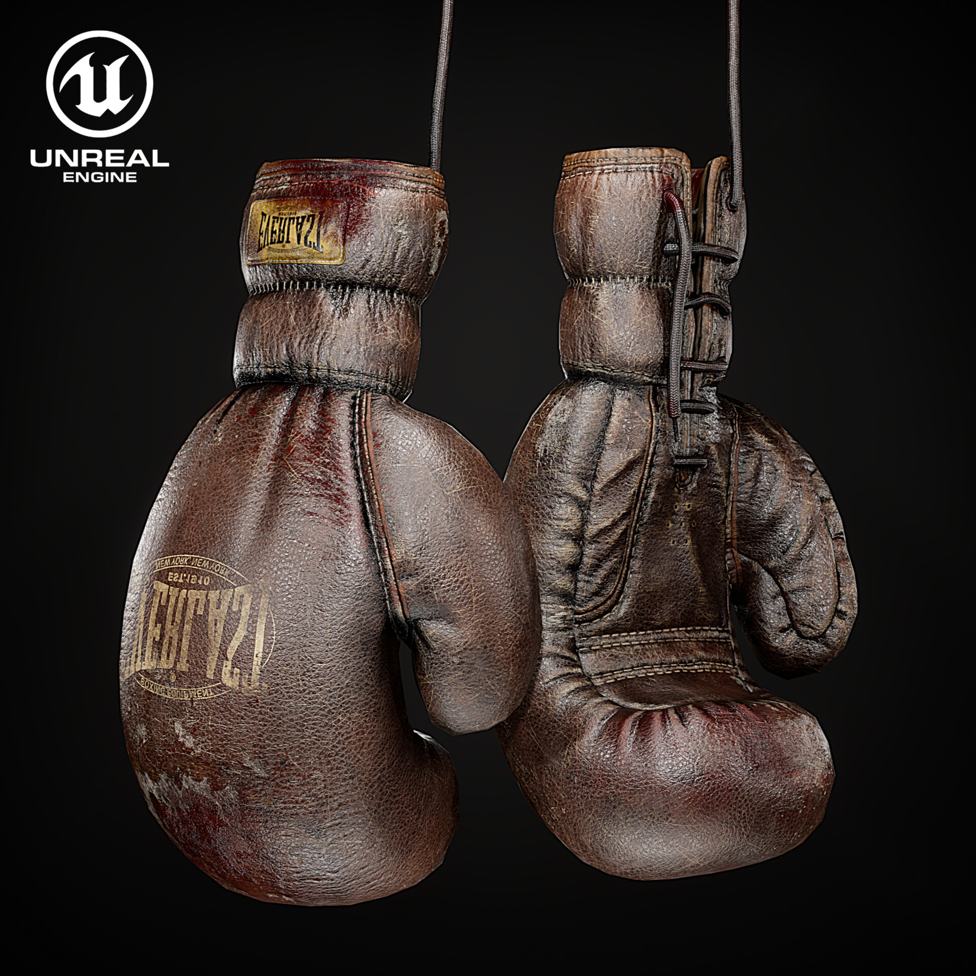 ArtStation - Old Vintage Boxing Gloves