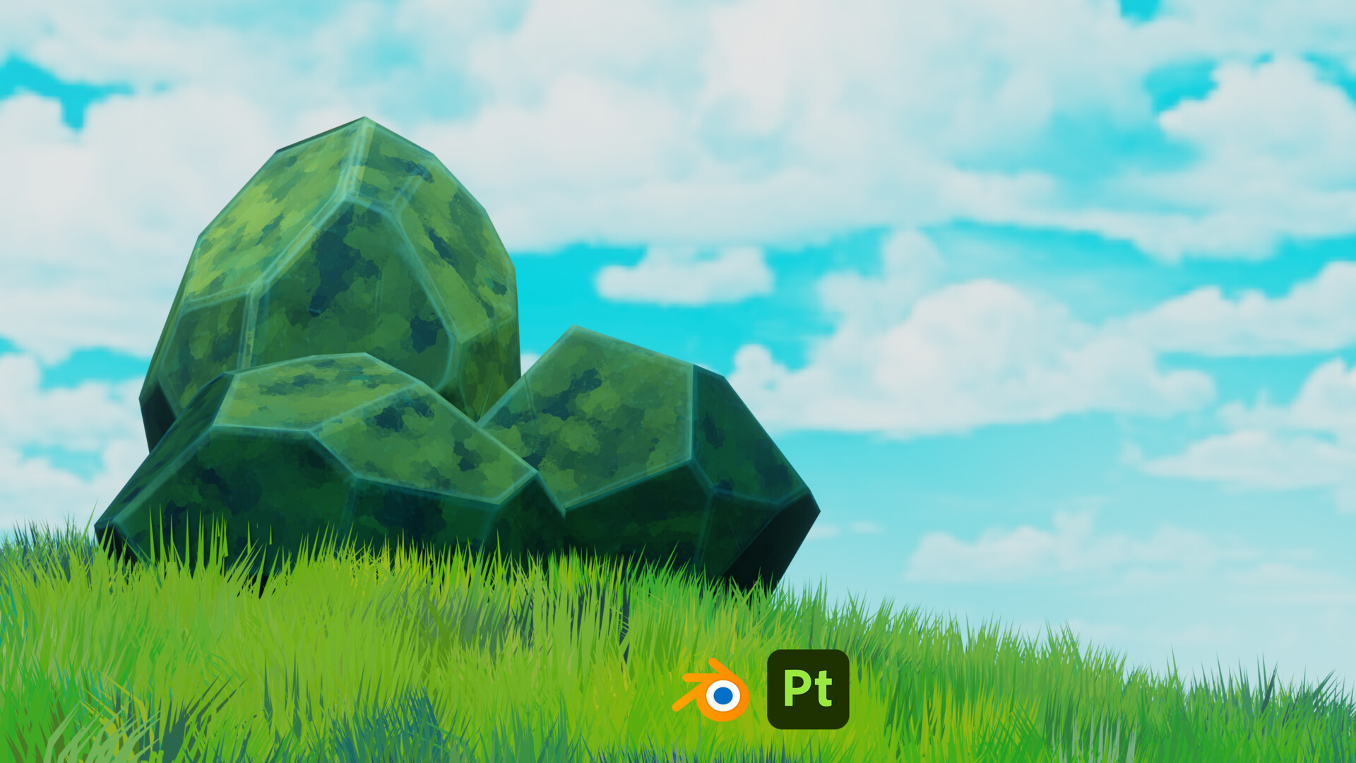 ArtStation - Ghibli-Inspired Stylized Rock Environment