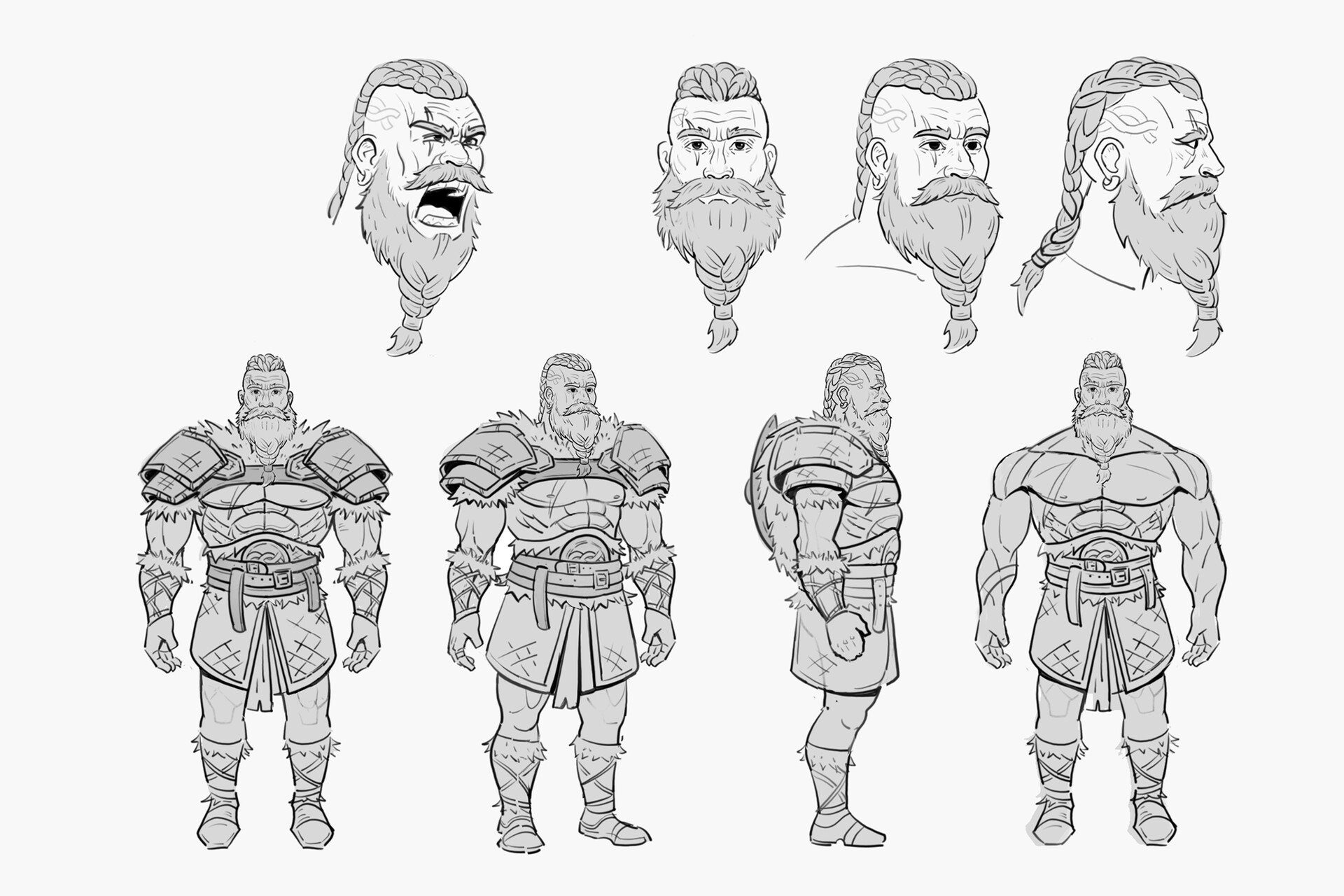 ArtStation - Viking character sheet