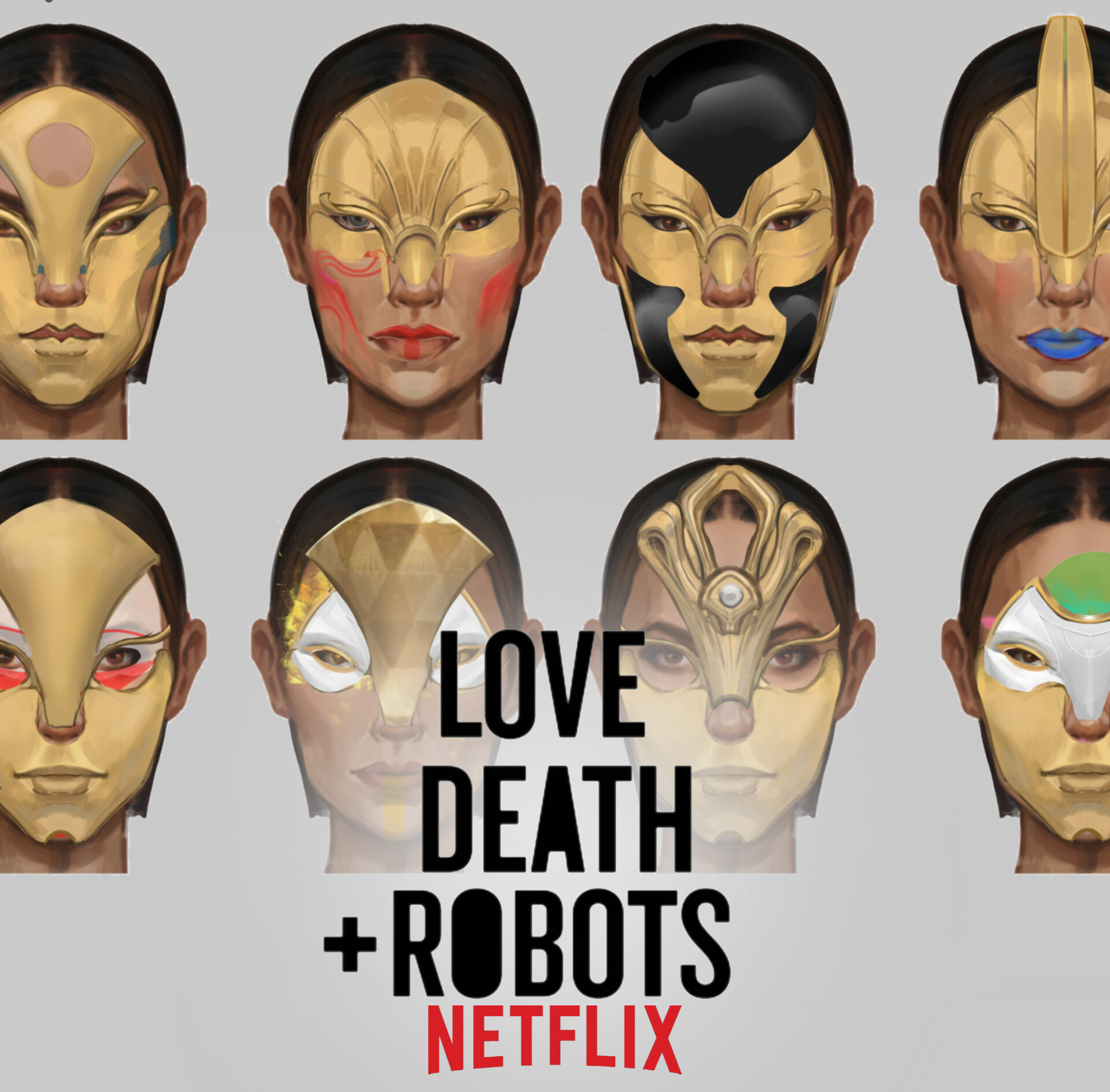 ArtStation - LD&R - Screaming of the Tyrannosaur - Masks designs