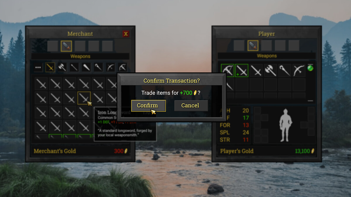 ArtStation - UX: Merchant UI Layout (Personal 2020)