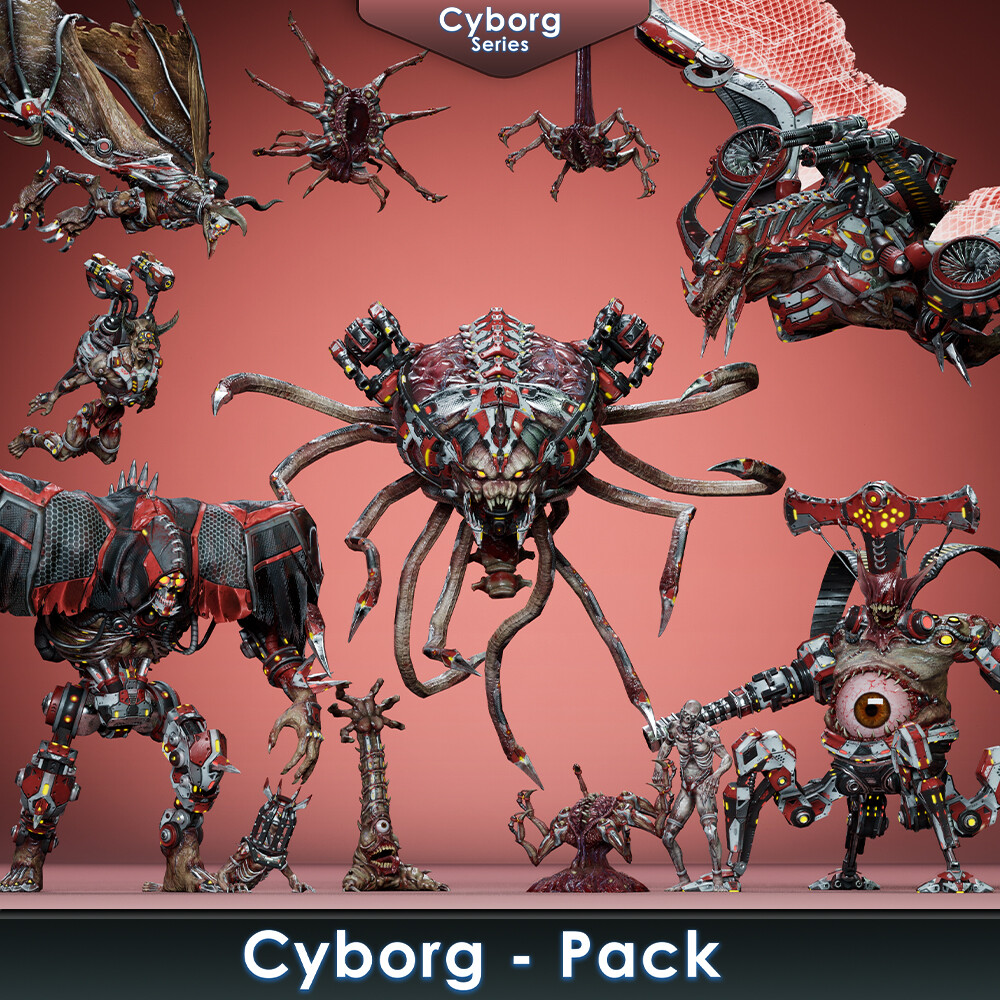ArtStation - Cyborg Monsters pack