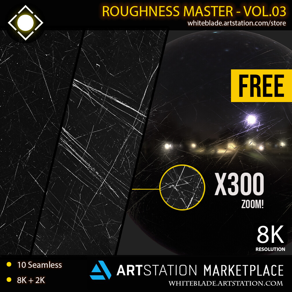 ArtStation - Roughness Master VOL 03 - 10 Surface Imperfection - 8K ...