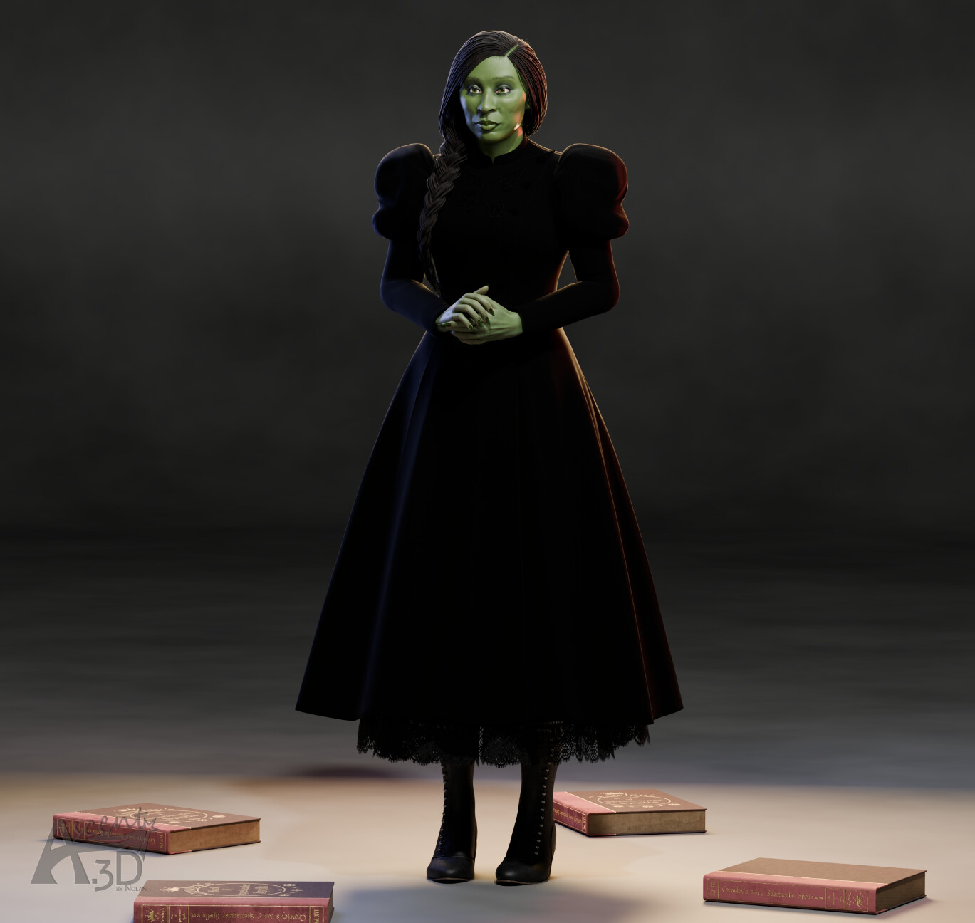 ArtStation - 3D Elphaba Hand Spell Animation made in Blender