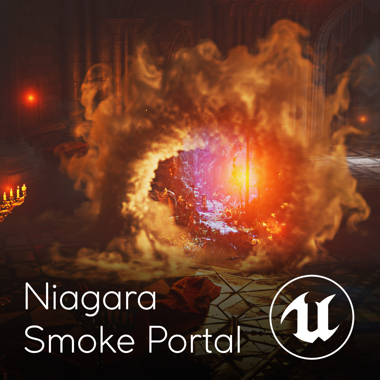 ArtStation - Niagara Fluids Portal VFX – Particle-Sampled Vortex & Smoke System - Unreal Engine 5