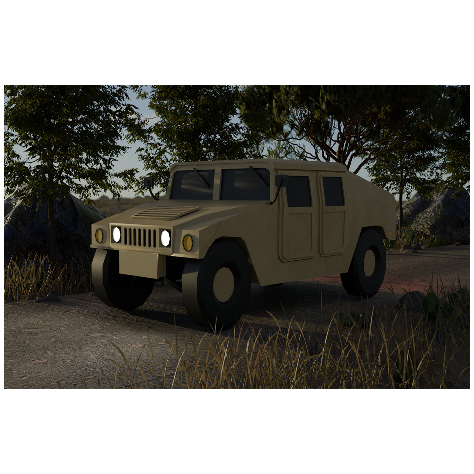 ArtStation - Roblox Low Poly Humvee (UGC)