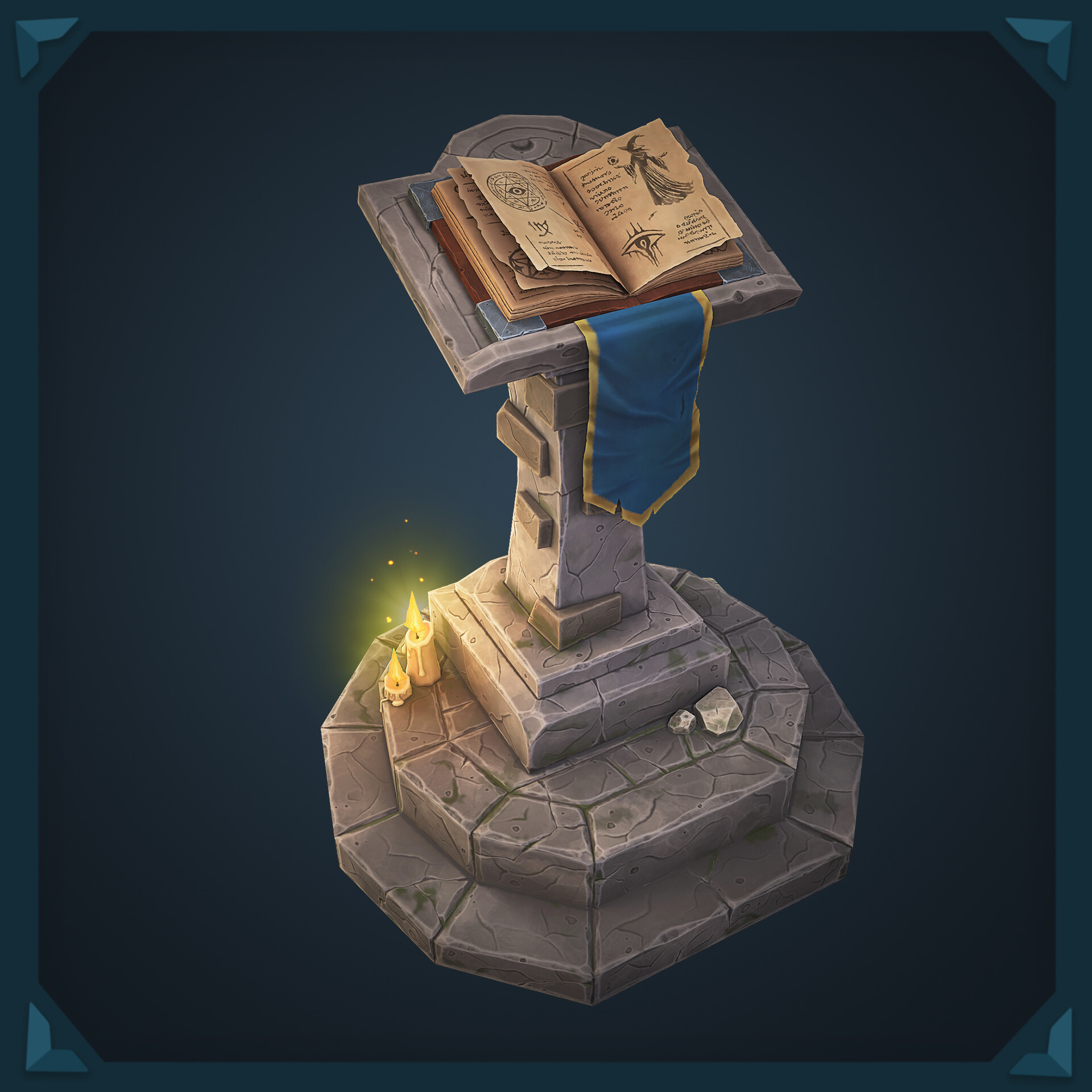ArtStation - Stylized Altar & Book of Spells