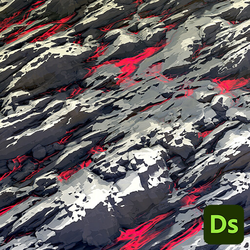 ArtStation - Stylized bloody rock - Substance Designer