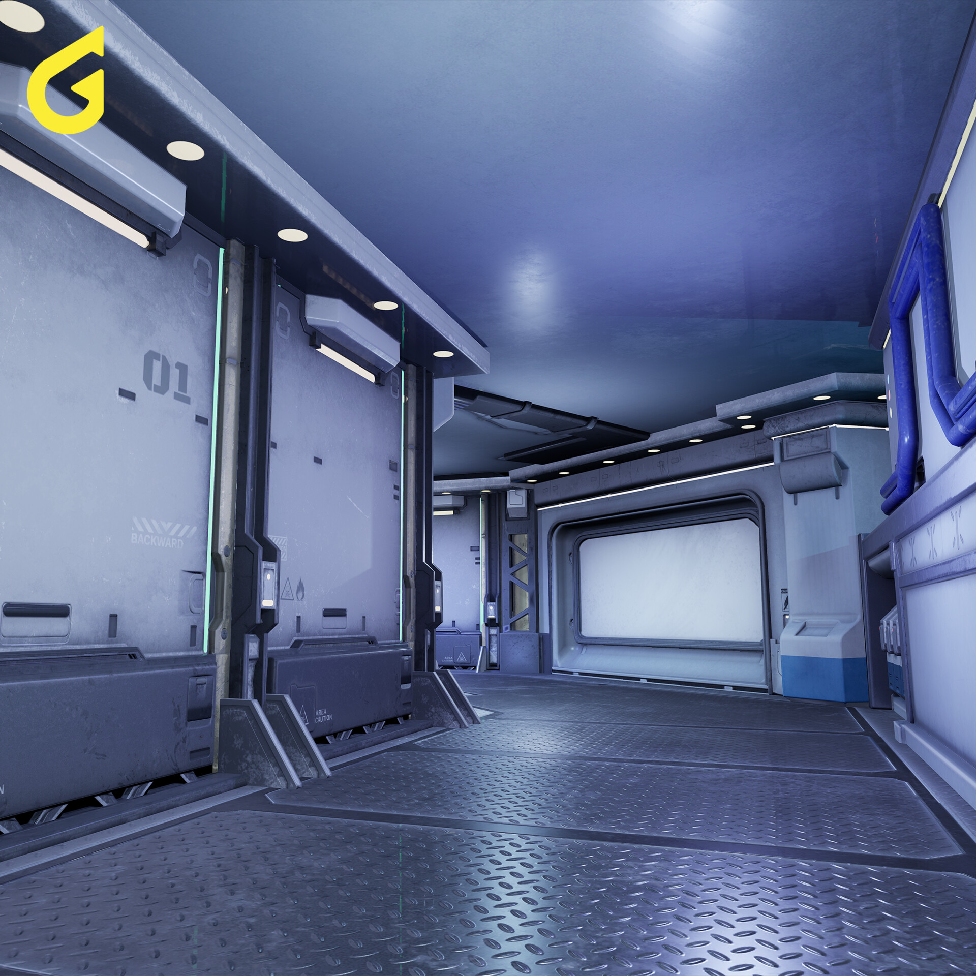 ArtStation - Lab Hallway