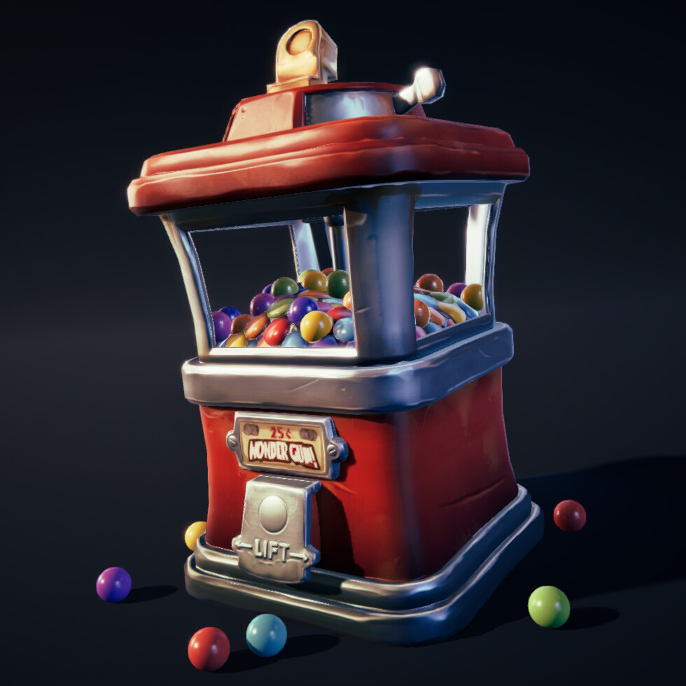 ArtStation - Stylized Gumball Machine