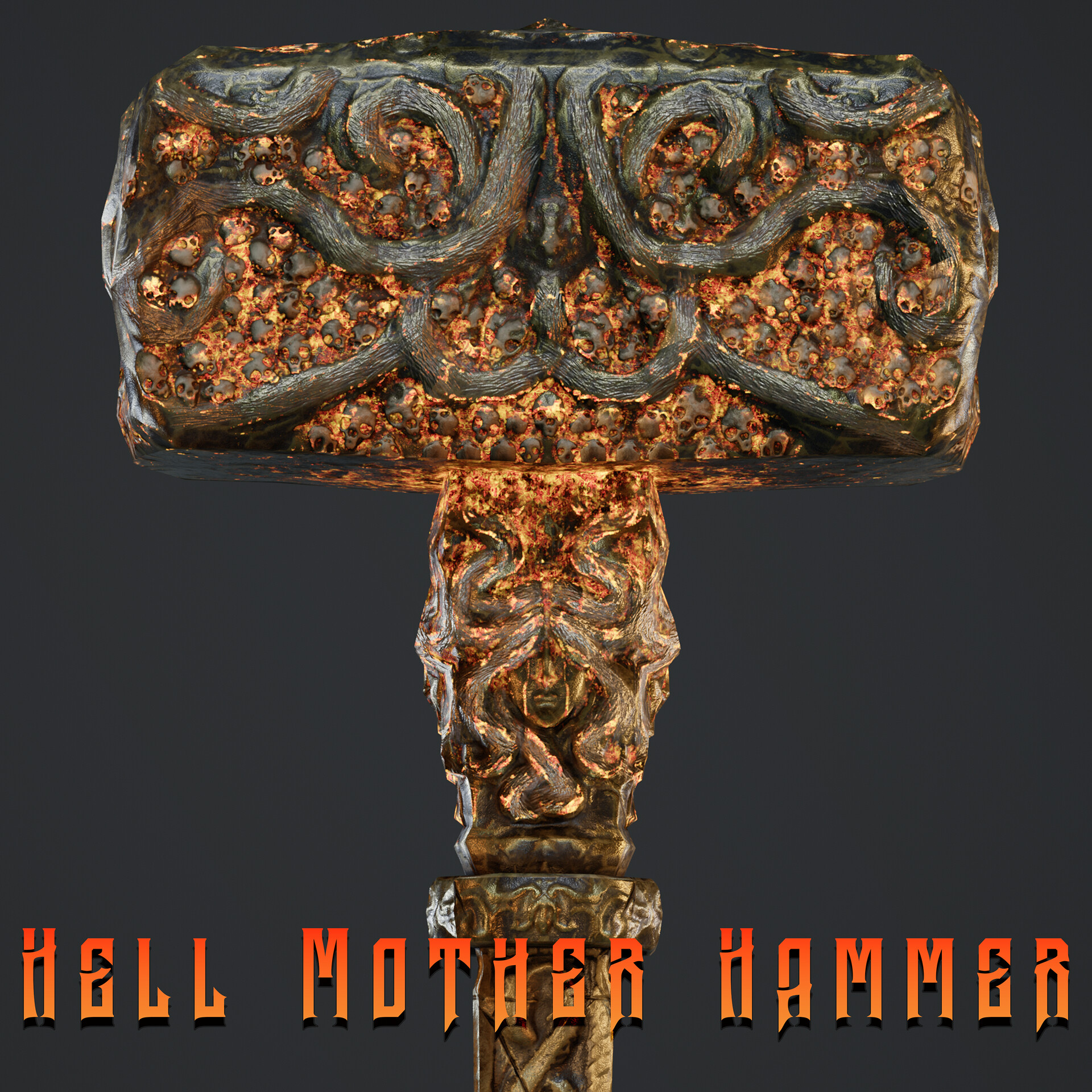 ArtStation - Hell Mother Hammer Weapon