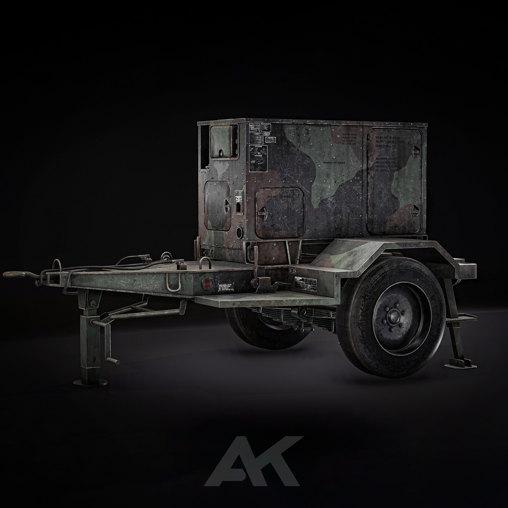 ArtStation - MEP Military Generator Trailer