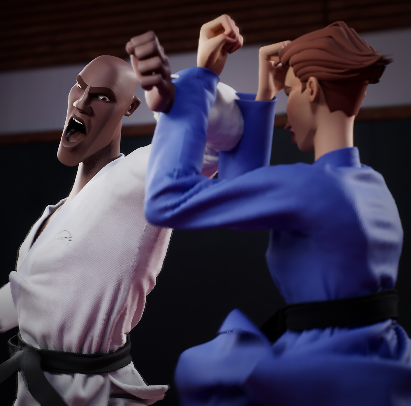 ArtStation - Dojo Fighting - Animation