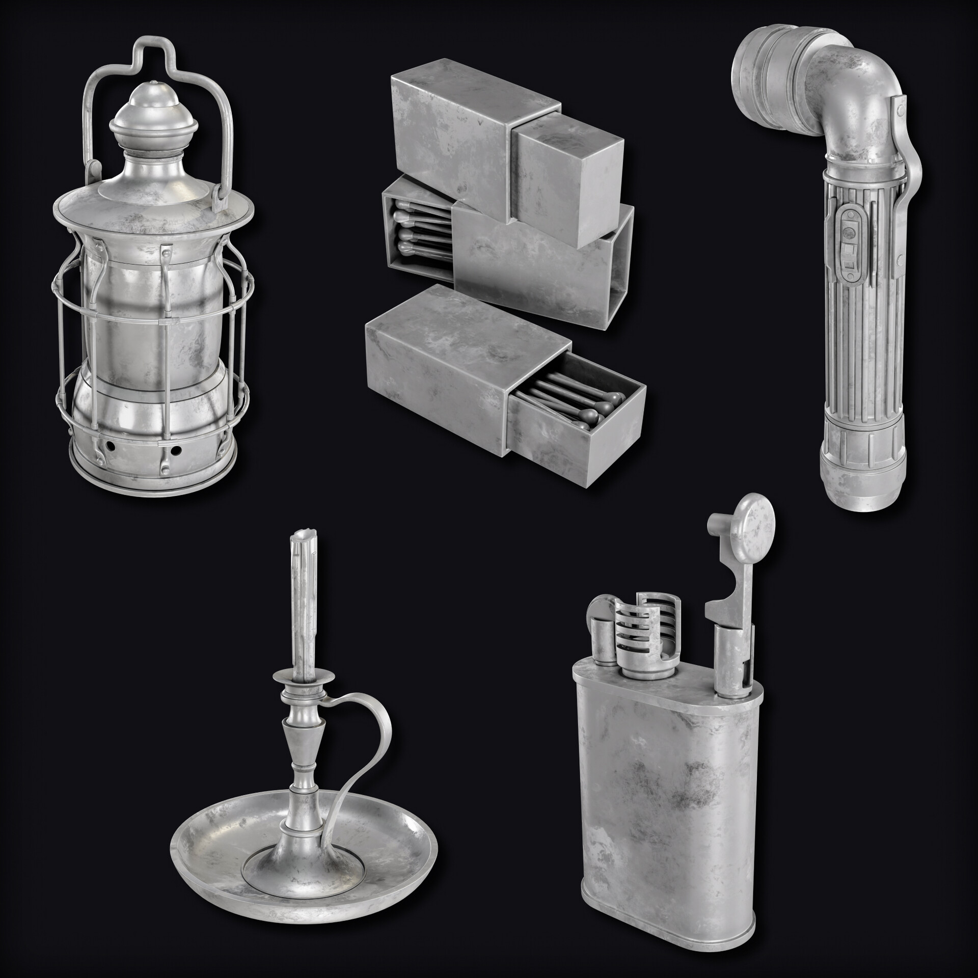 ArtStation - Lighting Props Base Mesh-VOL01