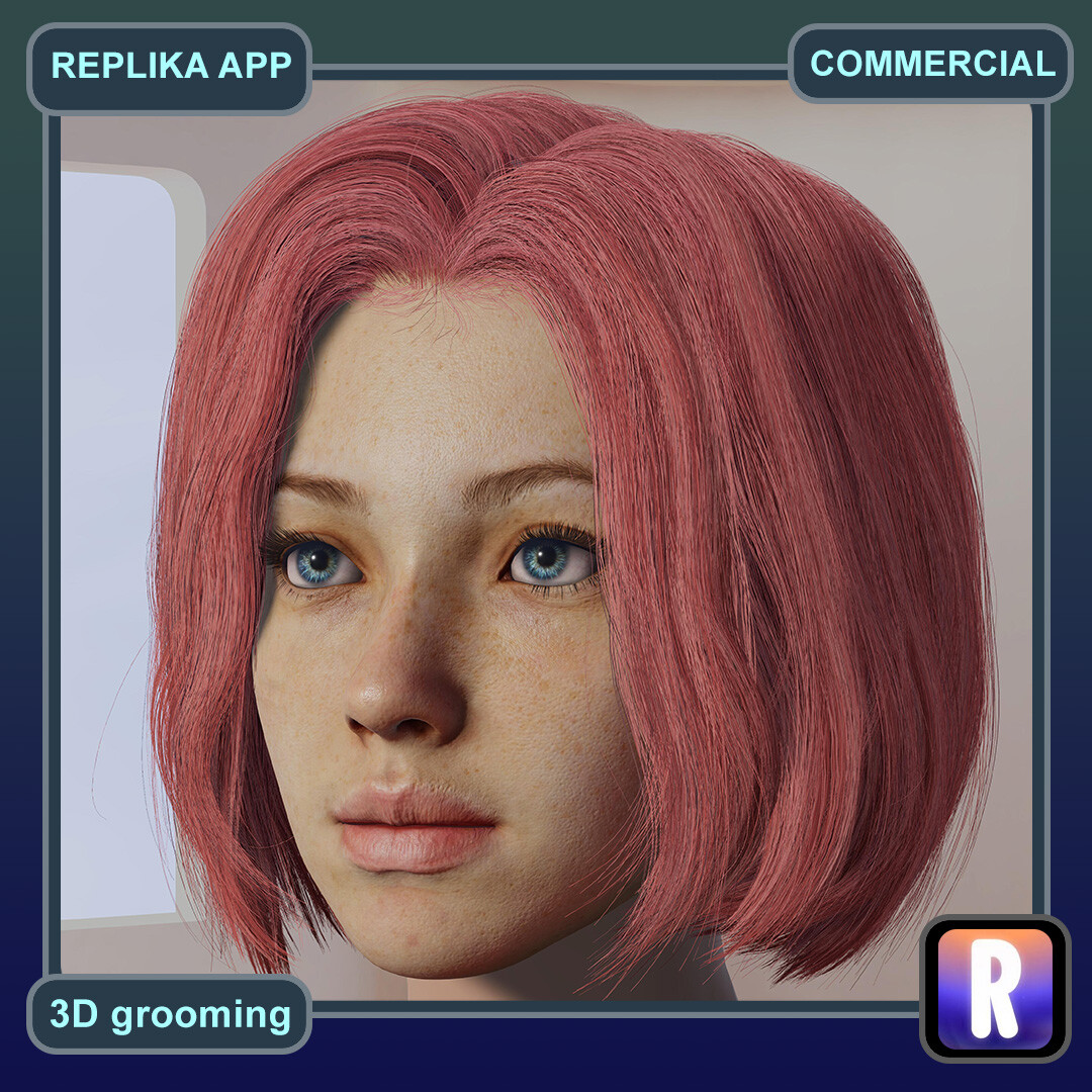 ArtStation - Real-Time Hair for Replika AI (Unity)