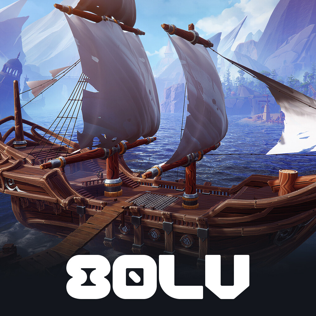 ArtStation - 80LV - Stylized Ship with GeoNodes