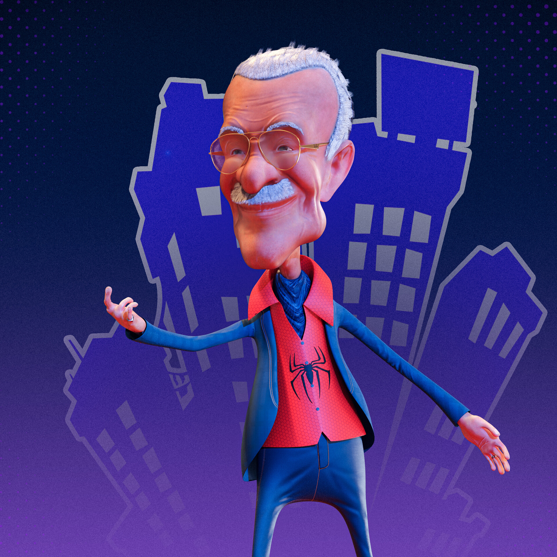 ArtStation - Stan Lee – Semi-Realistic Fan Art