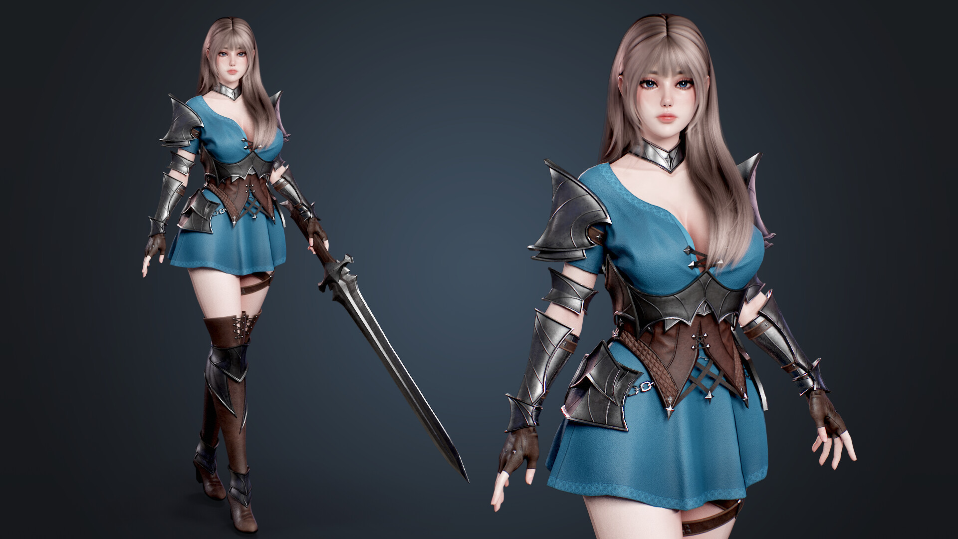 ArtStation - Knight Girl Elaine| Game Ready