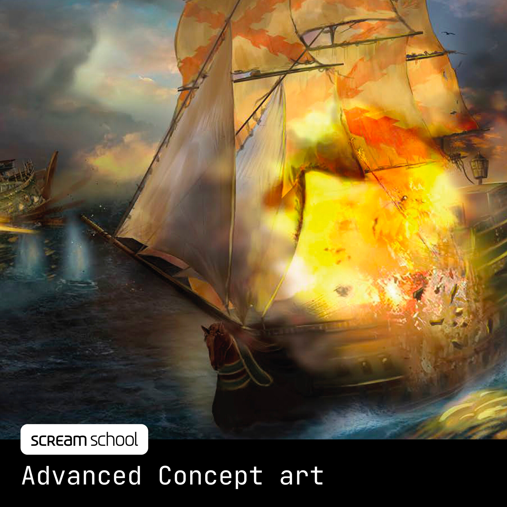 ArtStation - Advanced Concept Art/Anastasia Andreeva/Scream school