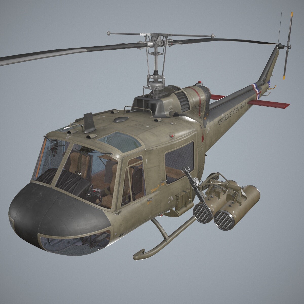 ArtStation - Bell UH-1C Iroquois