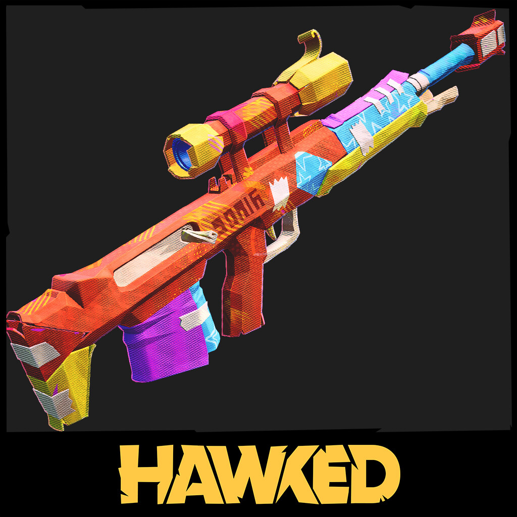 ArtStation - Paperboard Weapon 3D Skin - Hawked