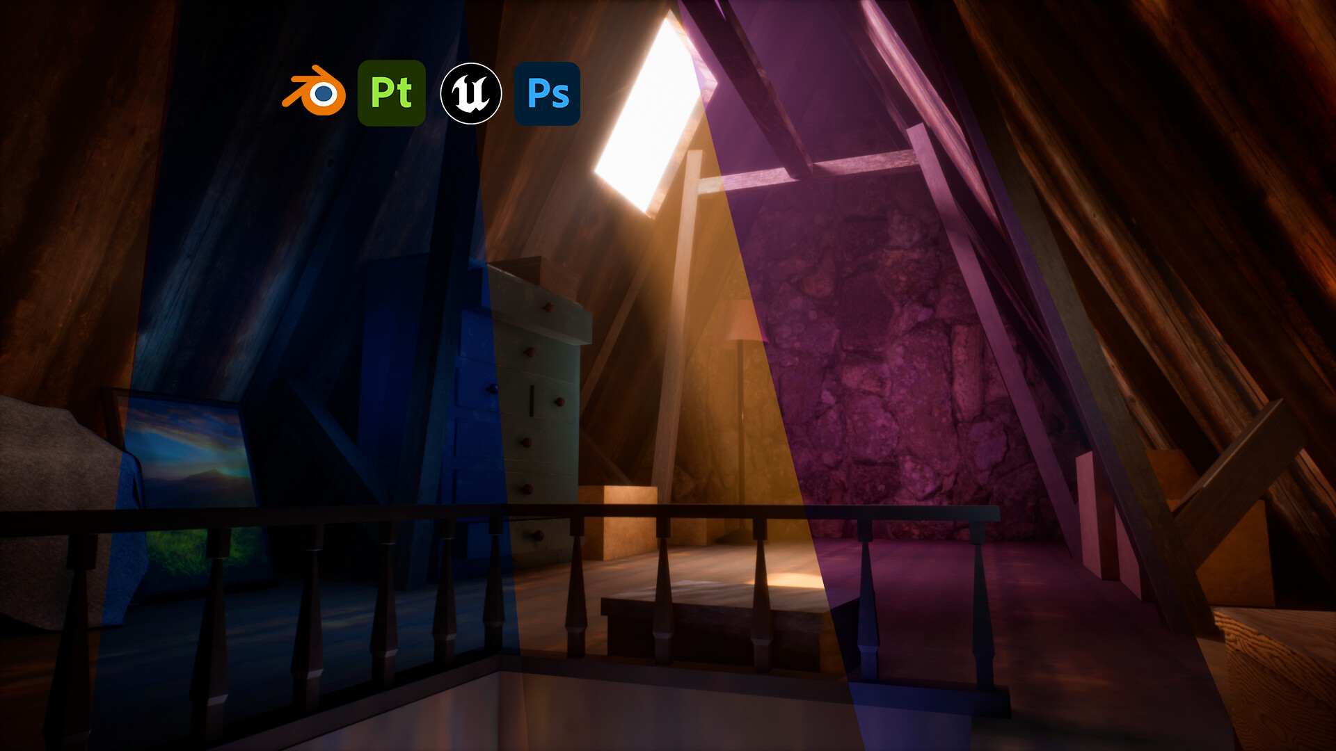 ArtStation - Lighting Exploration: Attic Scene in Unreal Engine 5