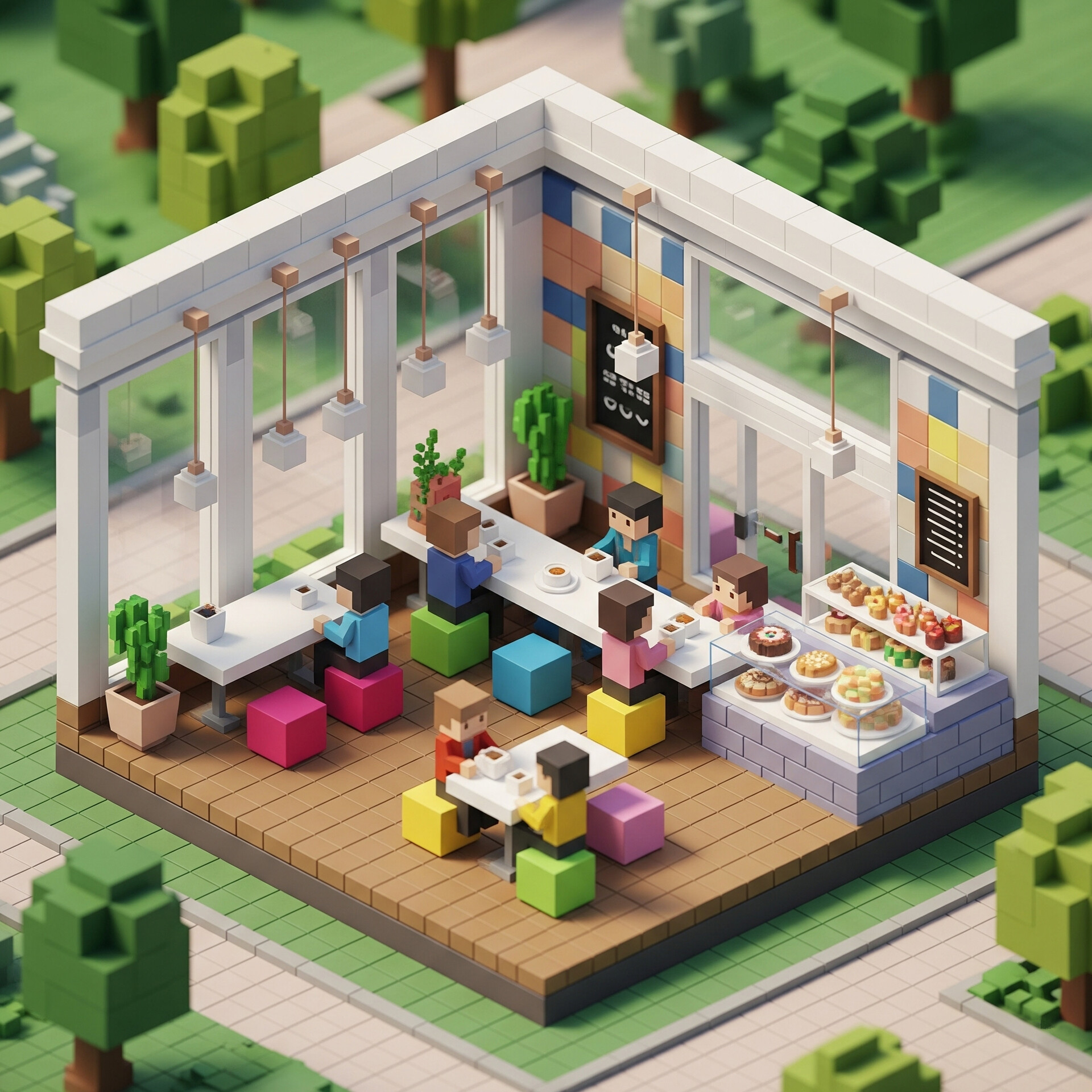 ArtStation - Cute Voxel Cafe