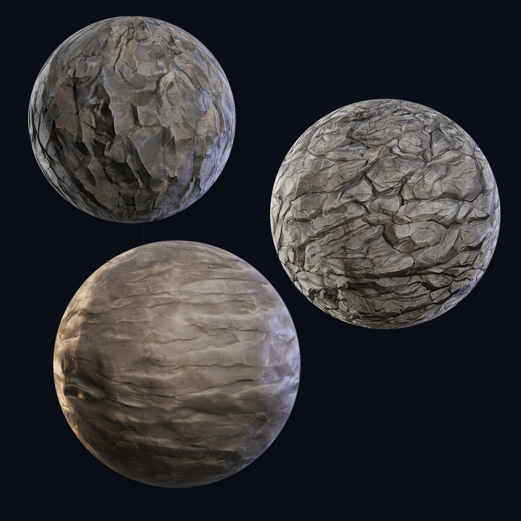 ArtStation - Stylized Rock Wall - Materials
