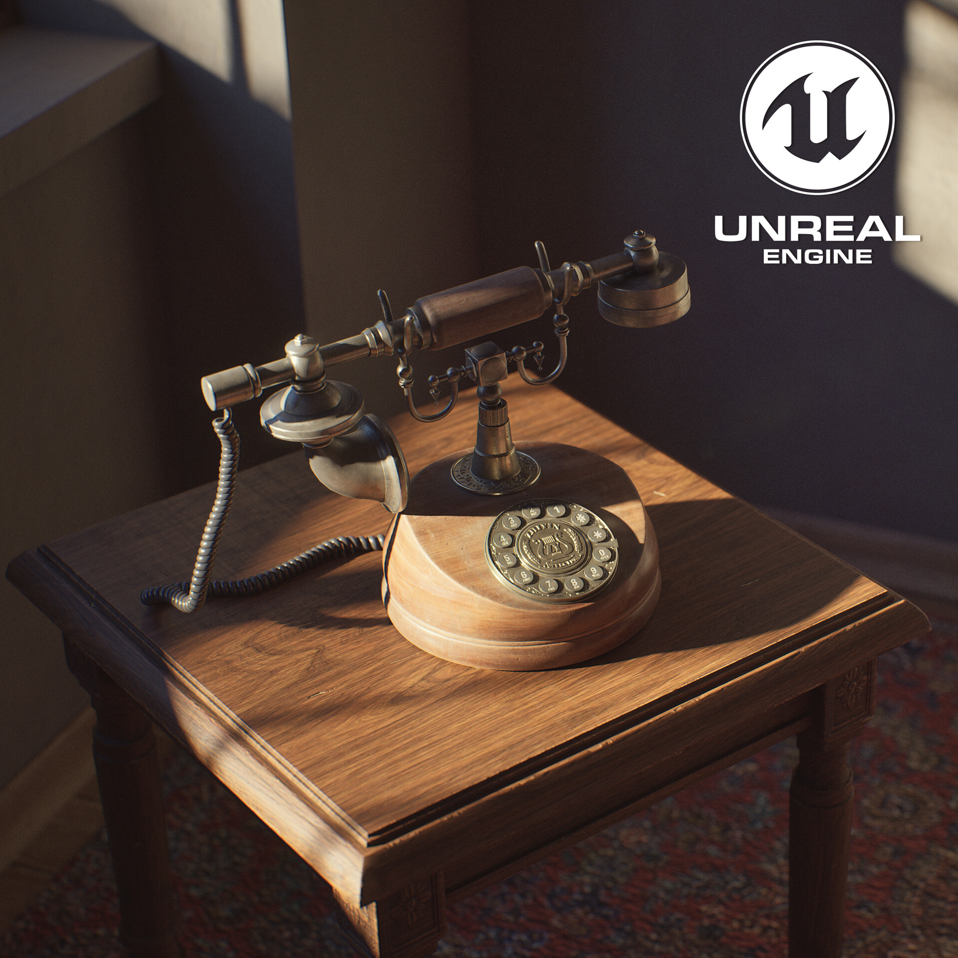 ArtStation - Antique Telephone – 3D Prop Modeling & Lookdev