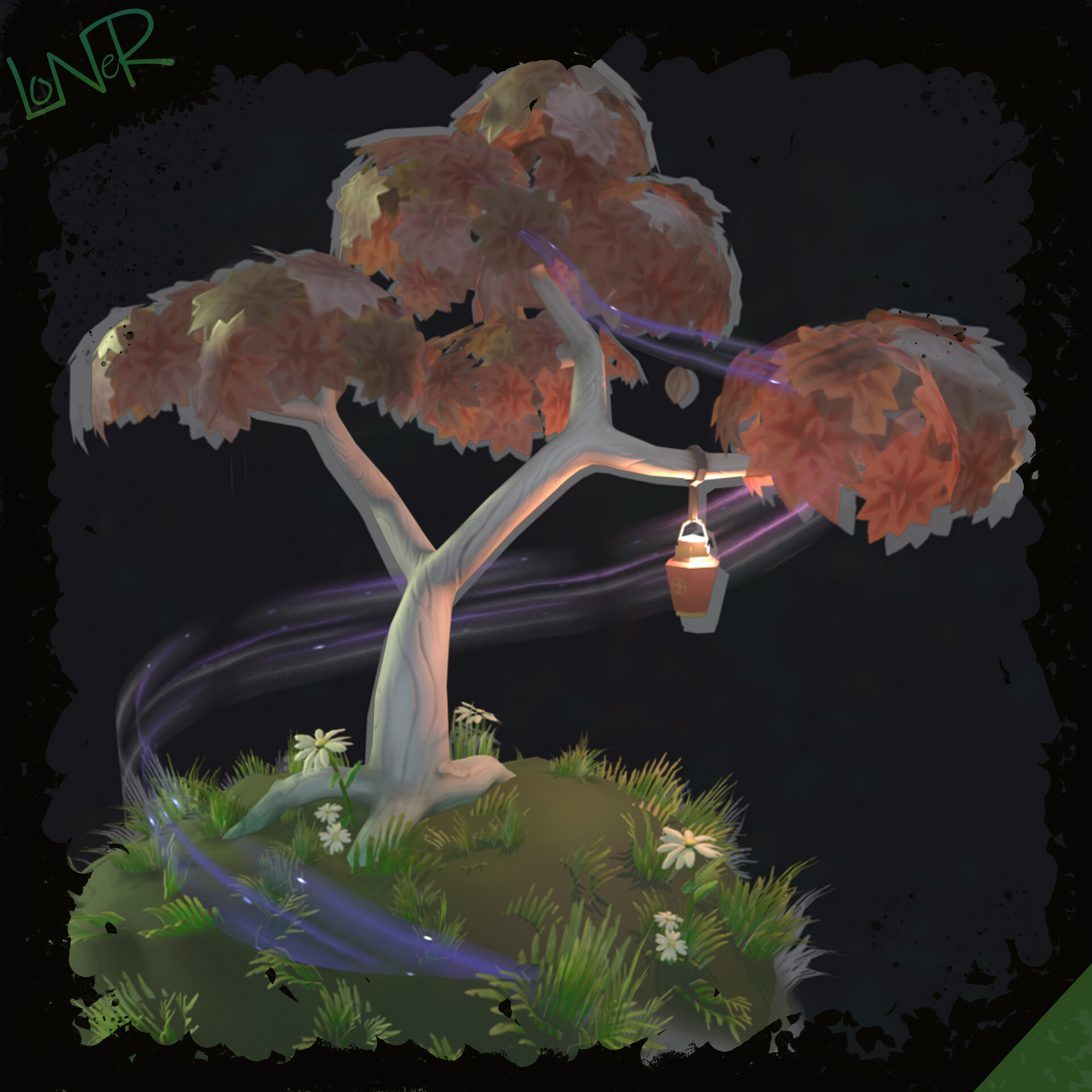 ArtStation - Stylized Tree | Foliage Practice