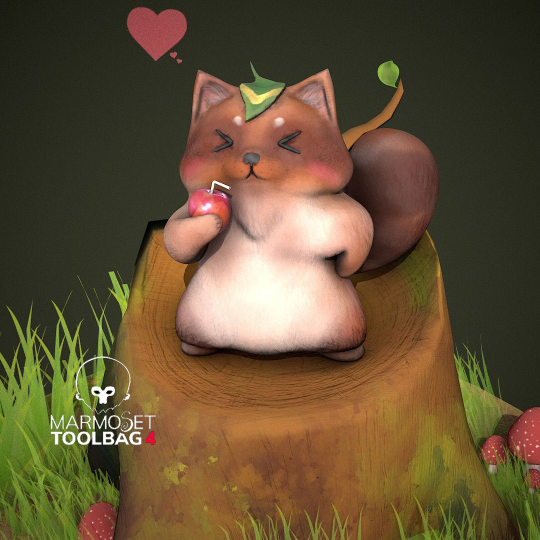 ArtStation - Magical Raccoon Merchant - Stylized Hand-painted