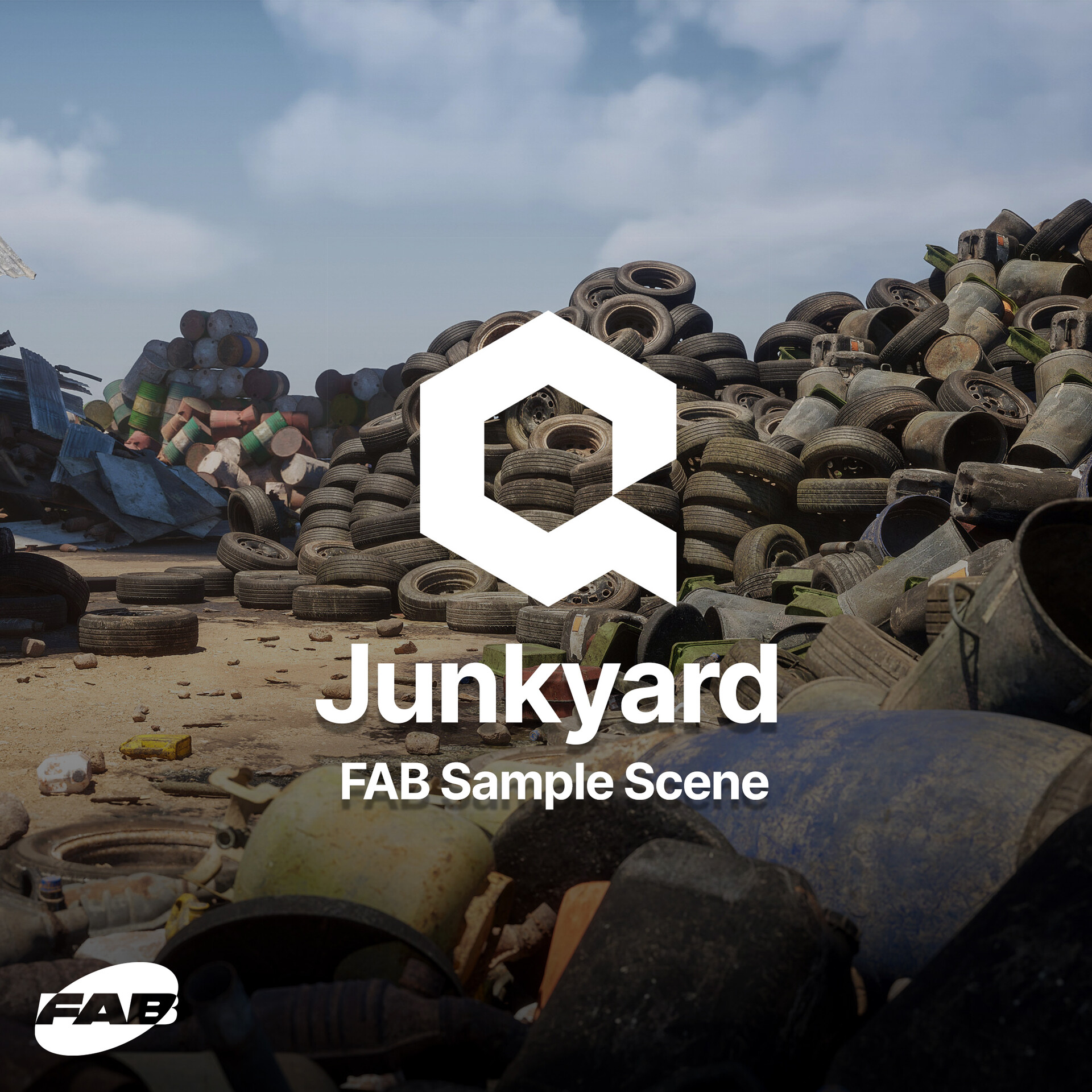 ArtStation - Junkyard - Quixel Megascans Sample Scene