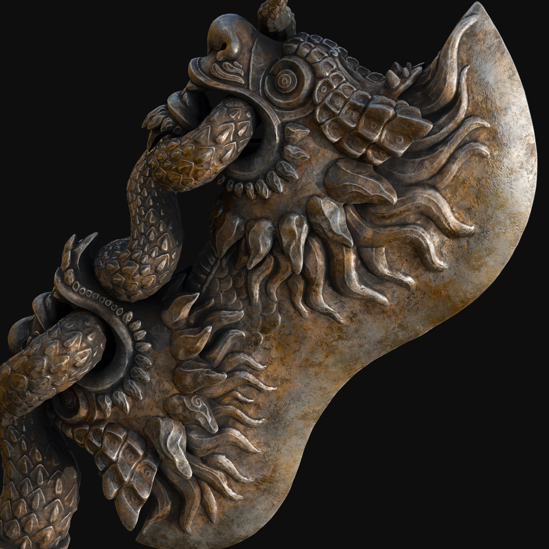 ArtStation - Ancient decorative Chinese hatchet