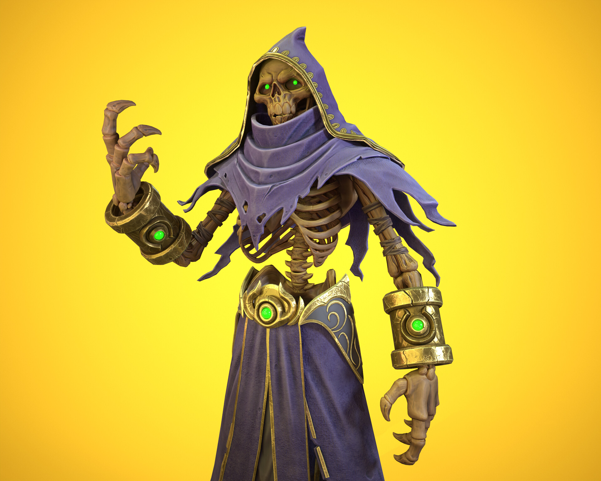 ArtStation - Undead Skeleton Mage - Project Frontier