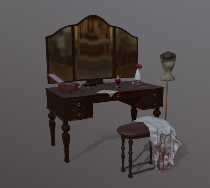 ArtStation - Antique dressing table