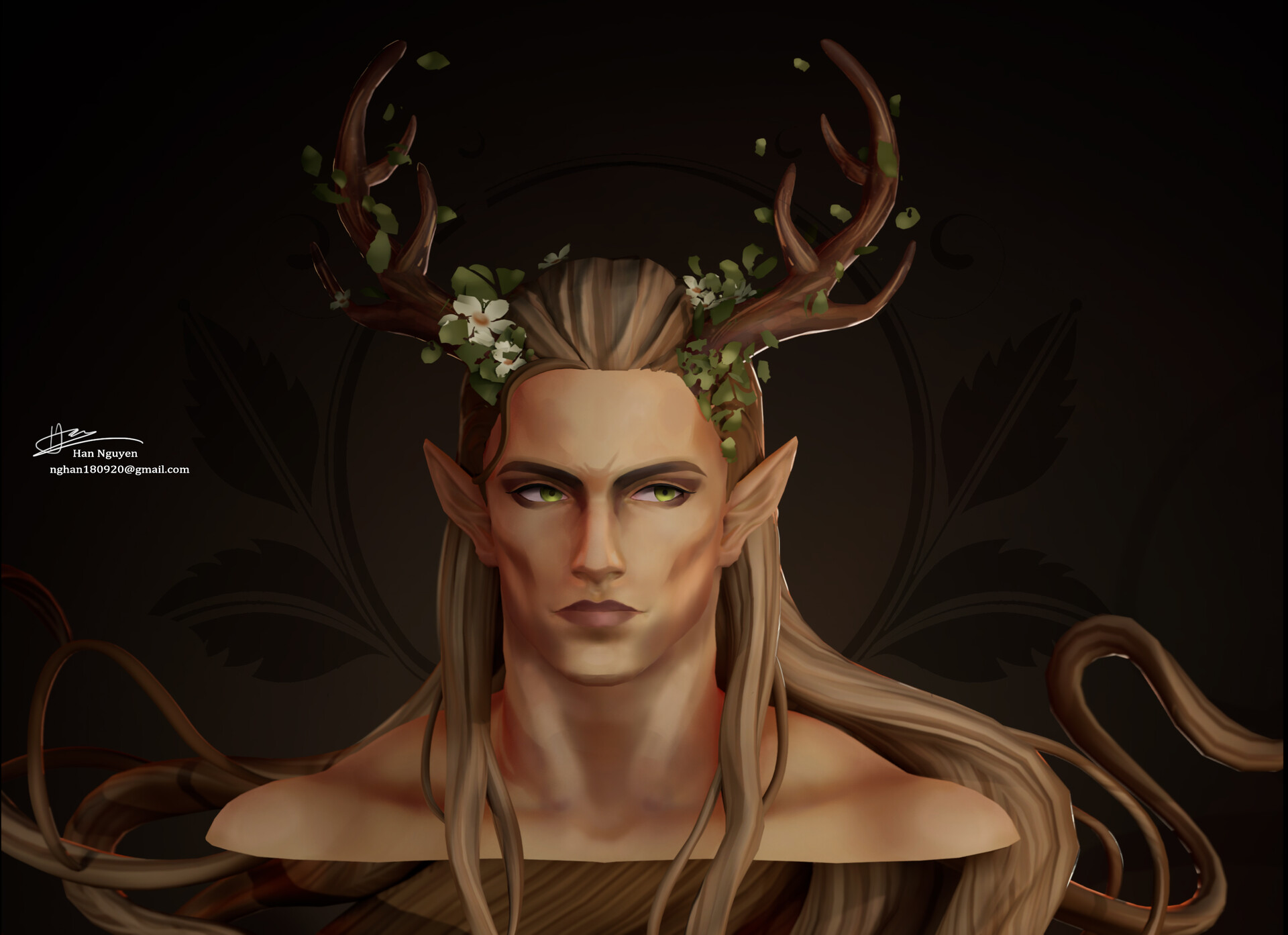 ArtStation - Stylized Elf Character Bust