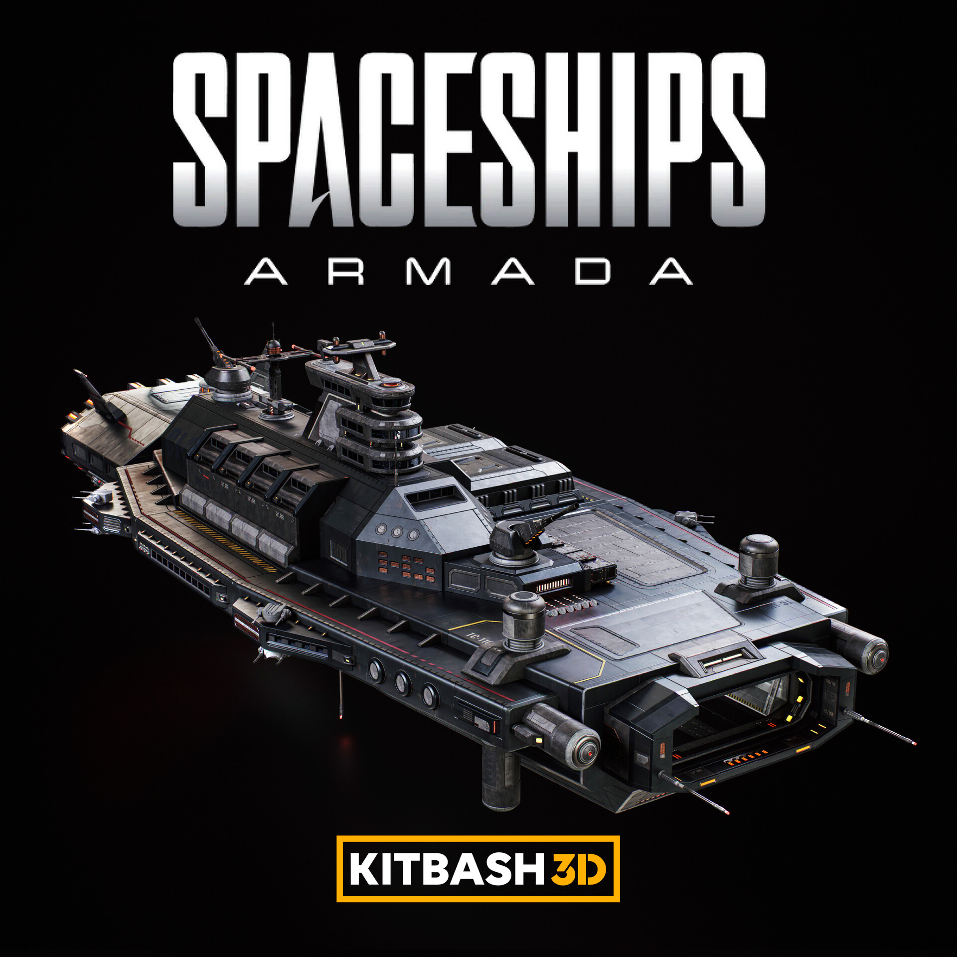 ArtStation - Kitbash3D: Spaceships 2 - Carrier - Texturing
