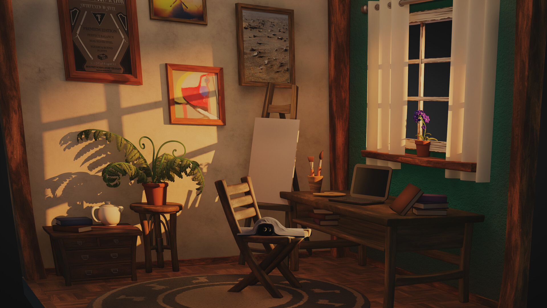 ArtStation - Cozy College Study Area - CG Lighting Study