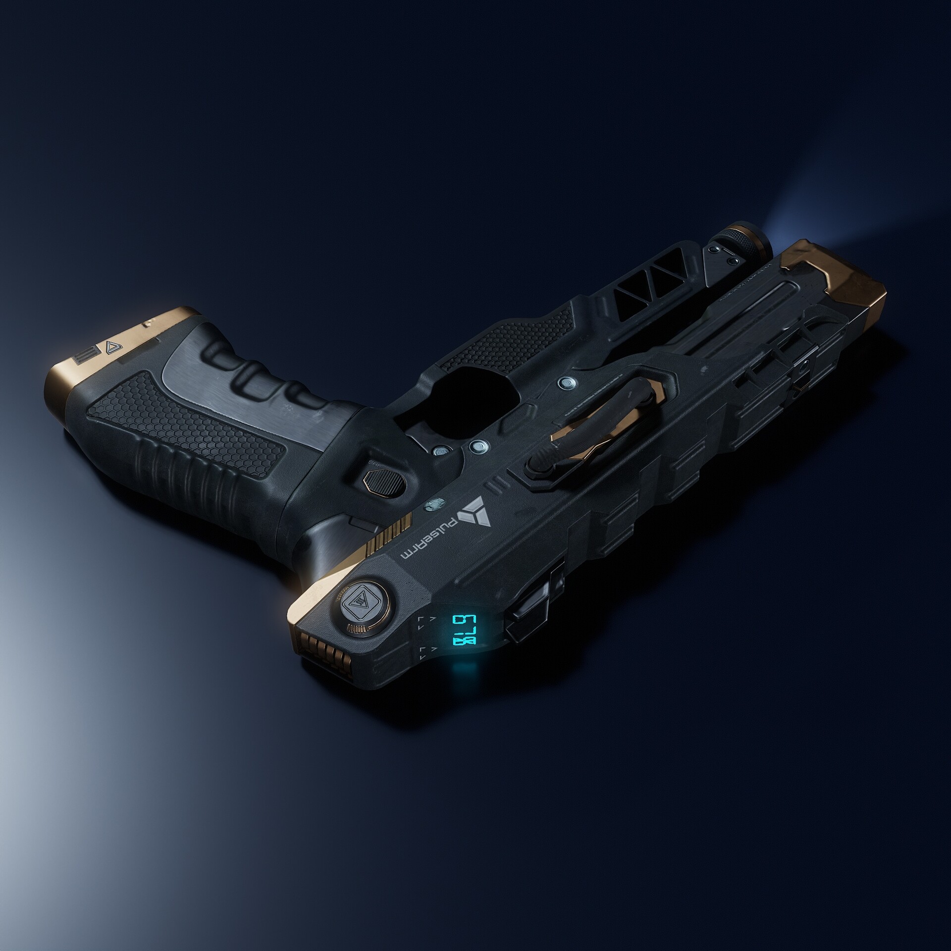 ArtStation - Futuristic hand gun