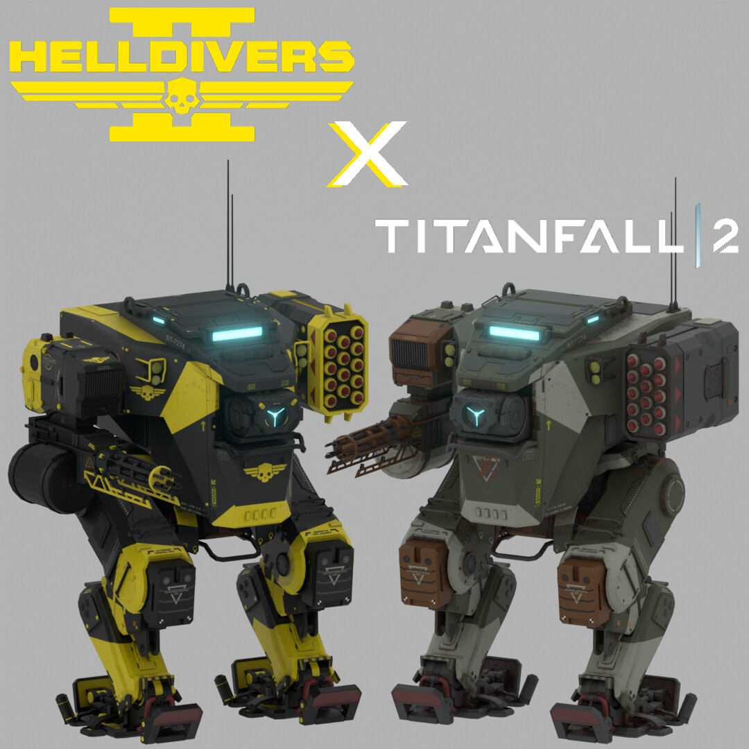 ArtStation - HELLDIVERS II x Titanfall 2 Exosuit/BT-7274 Mashup