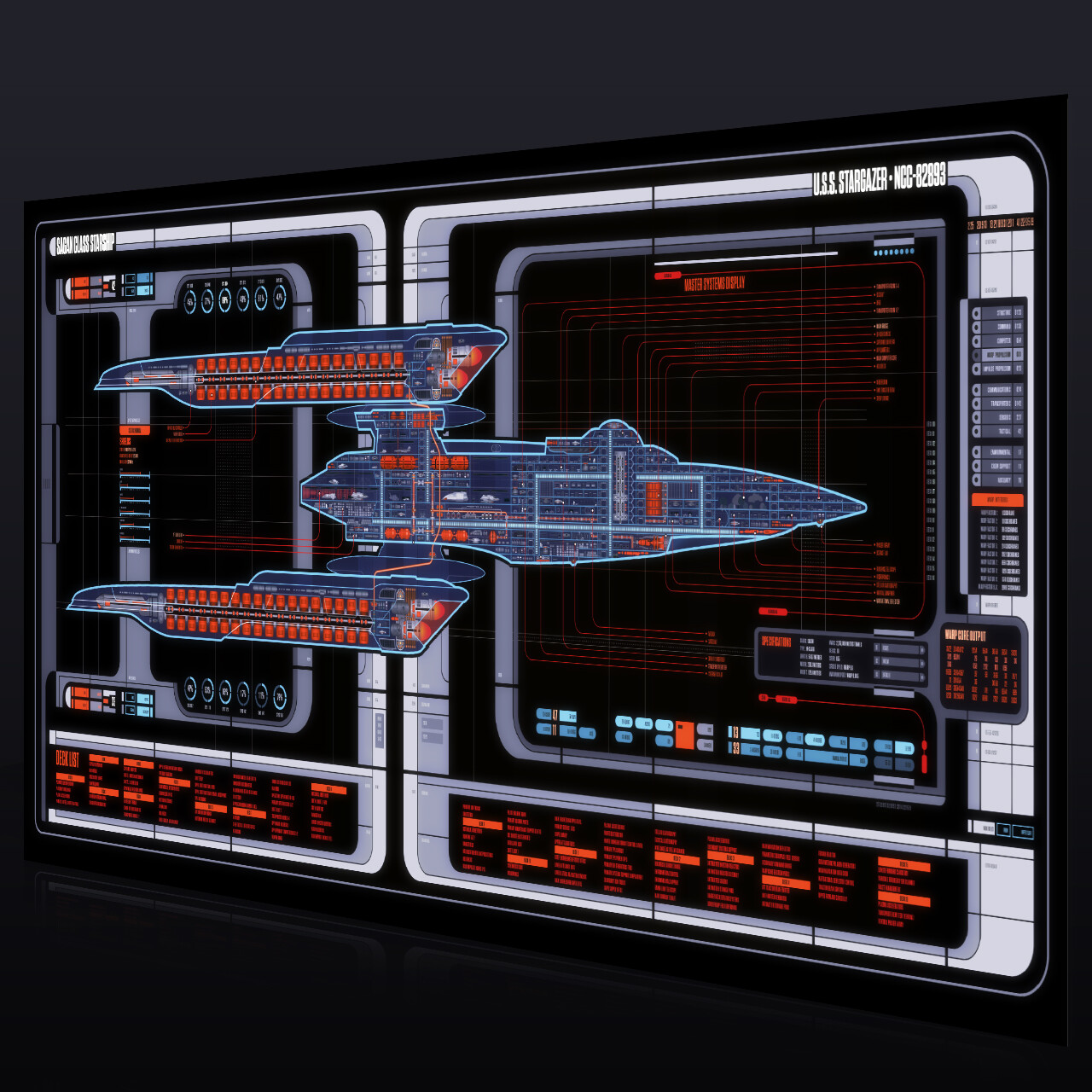 ArtStation - U.S.S. Stargazer NCC-82893 - Master System Display