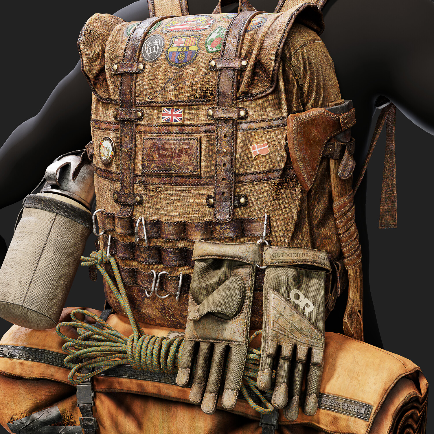 ArtStation - Adventurer's backpack | Game ready