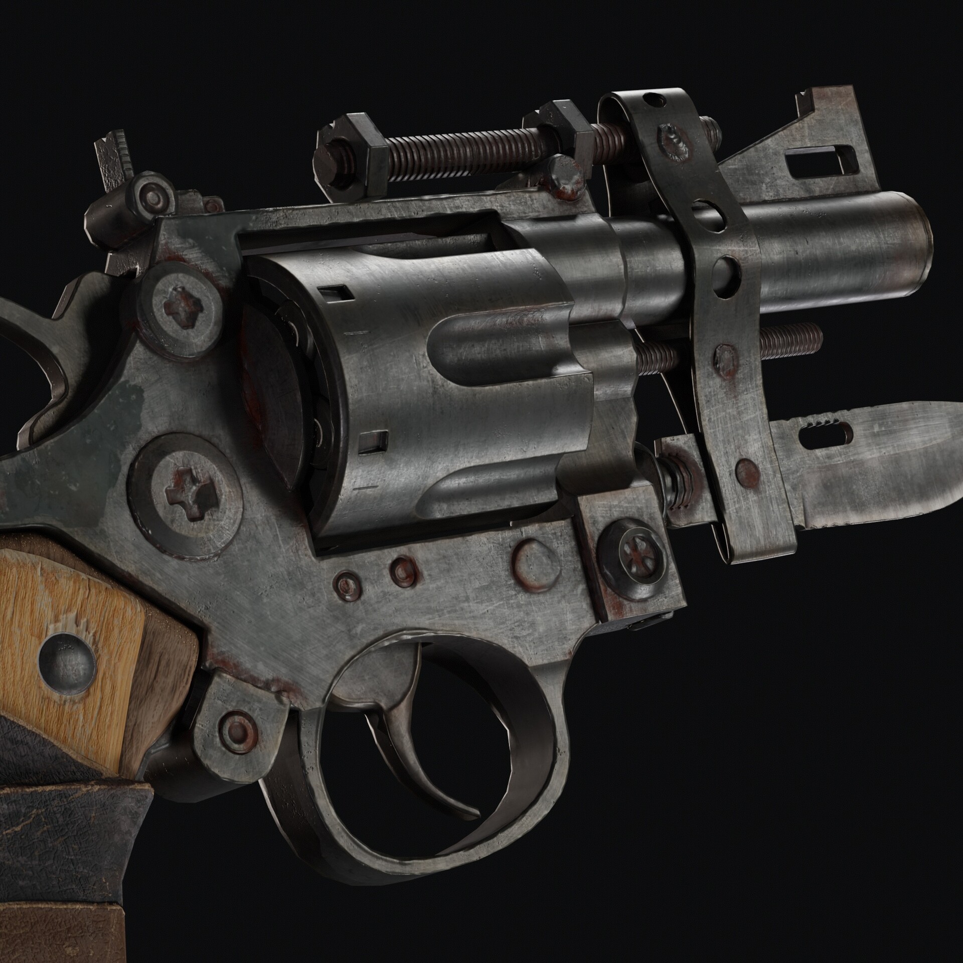 ArtStation - post apocalyptic revolver