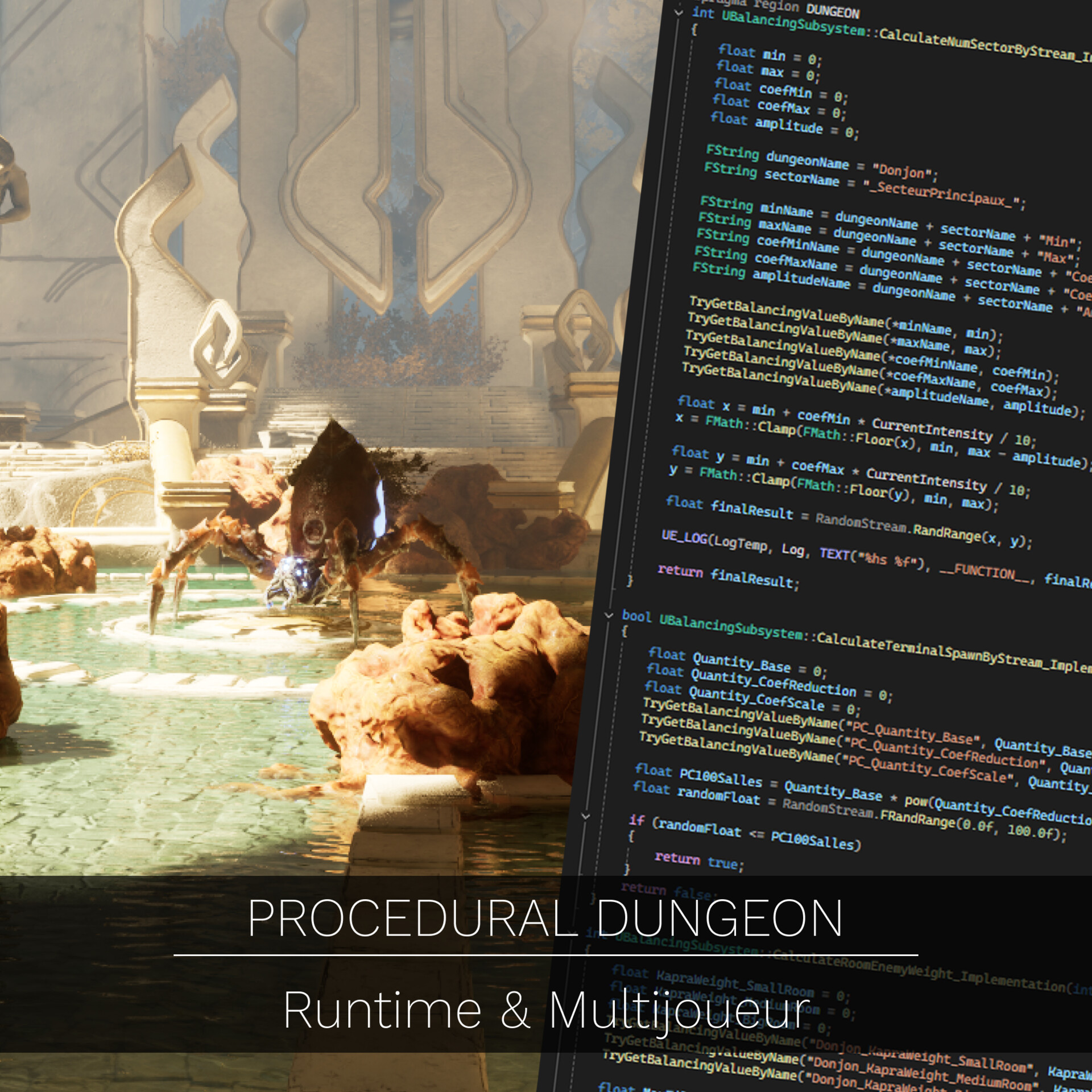 Artstation Procedural Dungeon Generation At Runtime Multiplayer