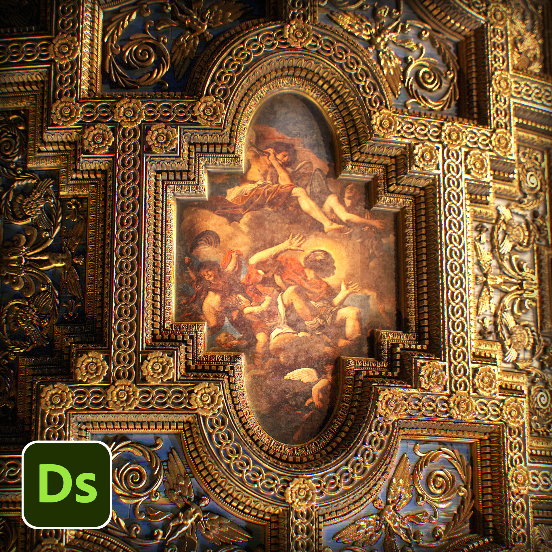 ArtStation - Baroque Ceiling Material (Basilica di San Crisogono) 100%SD